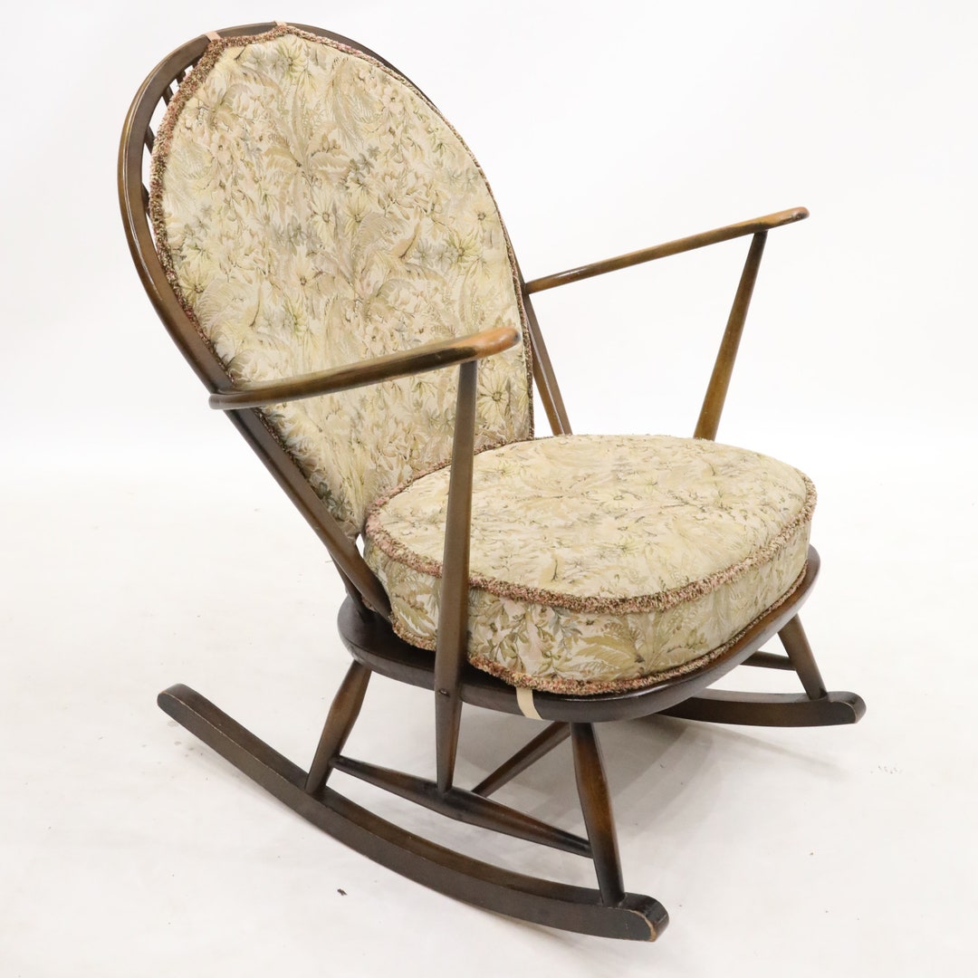 Ercol Grandfather Rocking Chair Model 315 Genuine 70s Cushions - Etsy