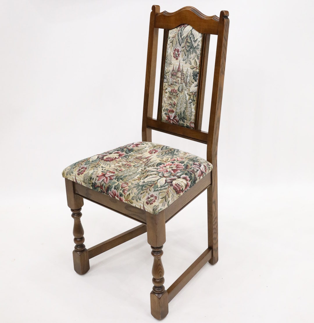 1 Old Charm Dining Chair Tudor Brown Frame Manor Upholstery - Etsy
