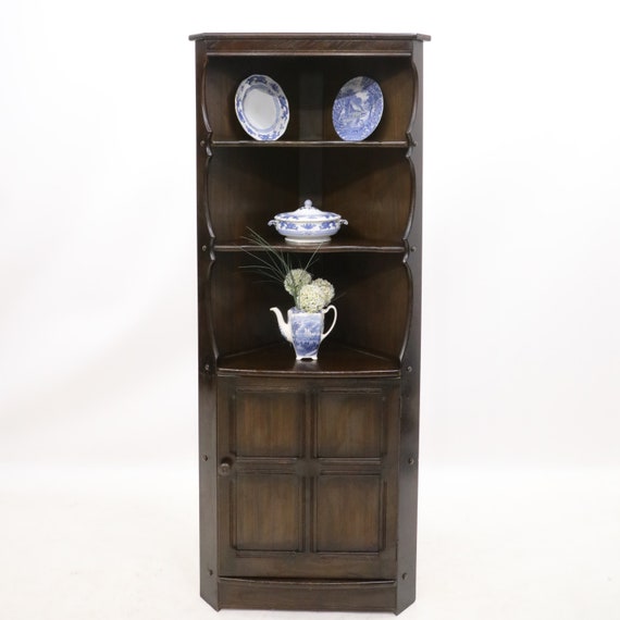 Ercol corner display cabinet store