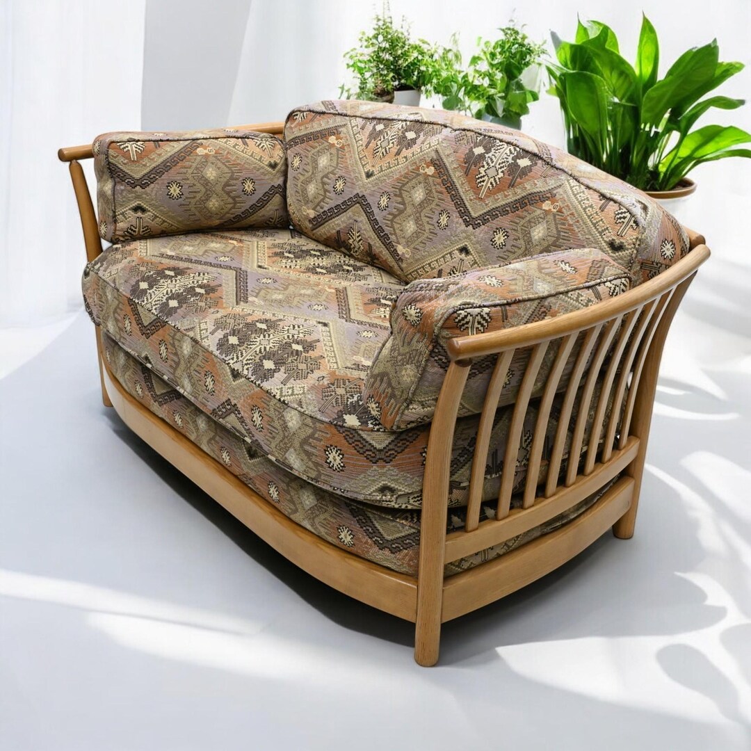 Ercol Renaissance 2str Low Back Sofa Light Finish Frame 1069/3 FREE UK ...