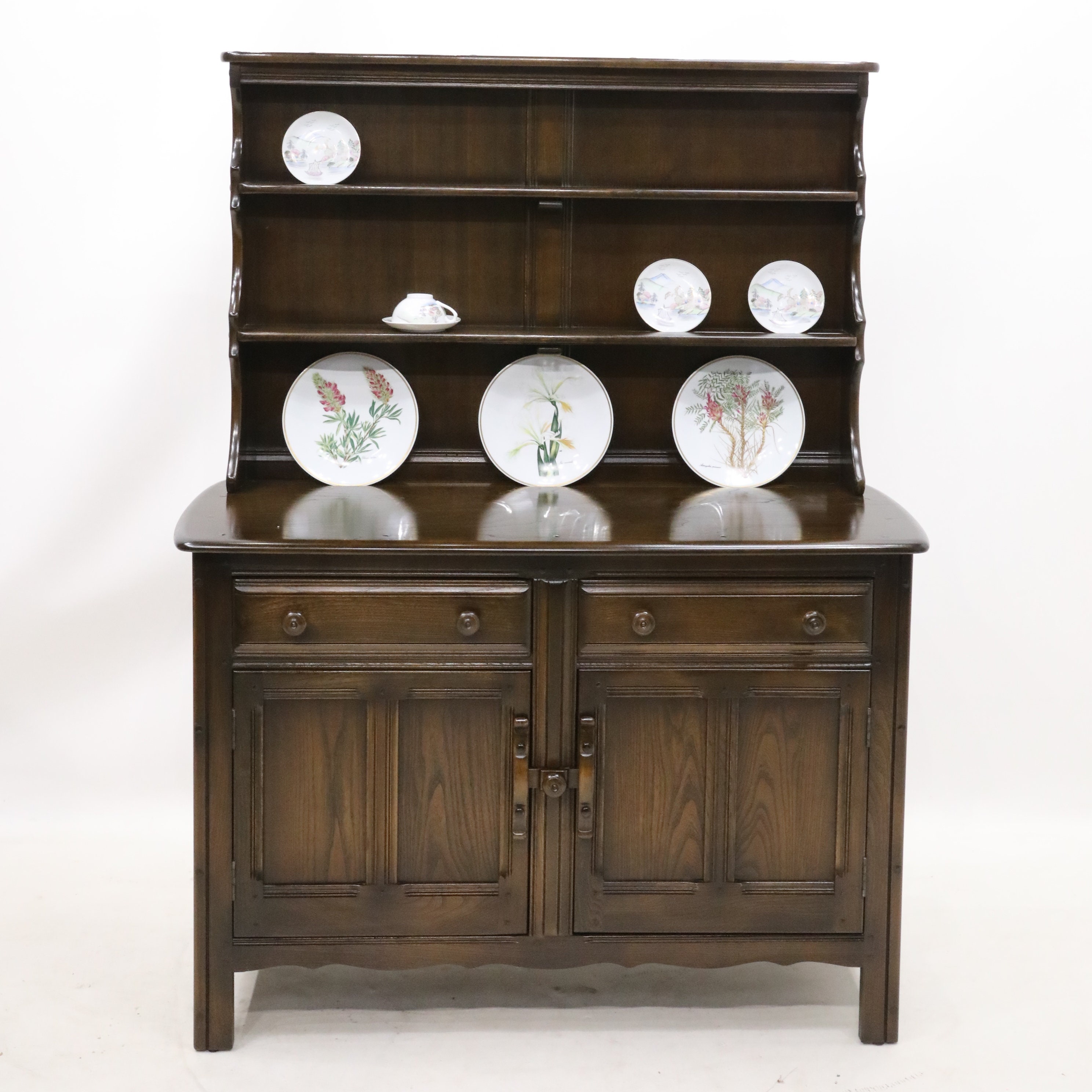 Ercol Welsh Dresser 2 Drawers 2 Cupboards Shelving VGC 1970s FREE UK ...