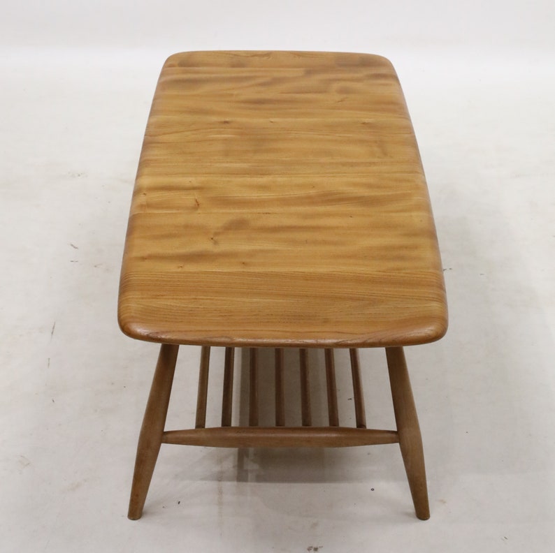 Ercol Occasional Coffee Table With Magazine Rails Solid Elm Top FREE UK Delivery - Etsy UK