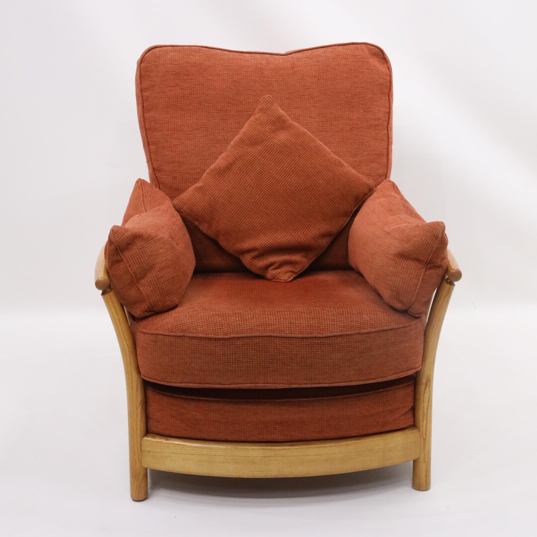 Ercol Renaissance High Back Armchair Light Finish 1068 FREE UK Delivery ...