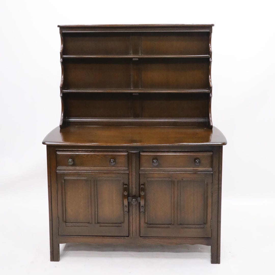 Ercol Welsh Dresser 2 Drawers 2 Cupboards Shelving 1970s FREE UK ...