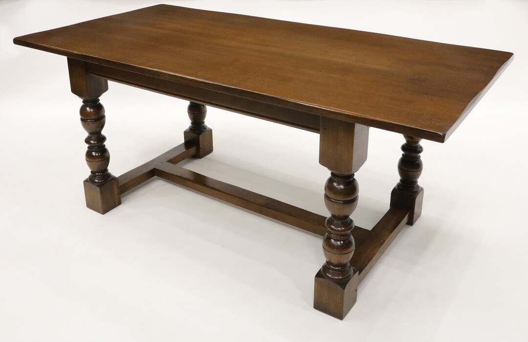 Reproduction Large Solid Oak Dining Table 6ft X 3ft Reprodux - Etsy