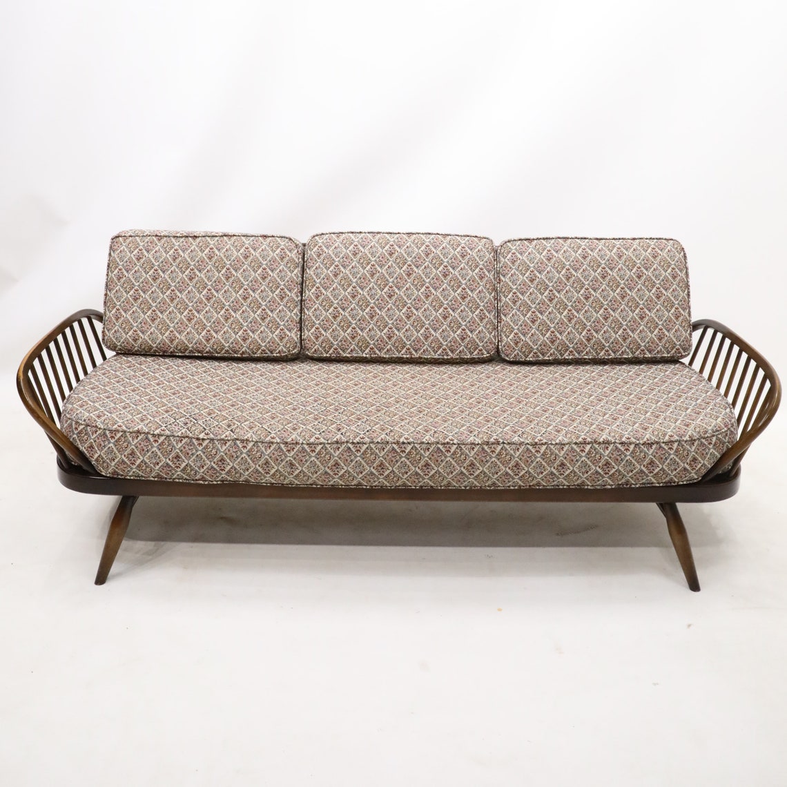 Ercol Studio Couch Day Bed 1970 Blue Label Very Good Upholstery FREE UK ...