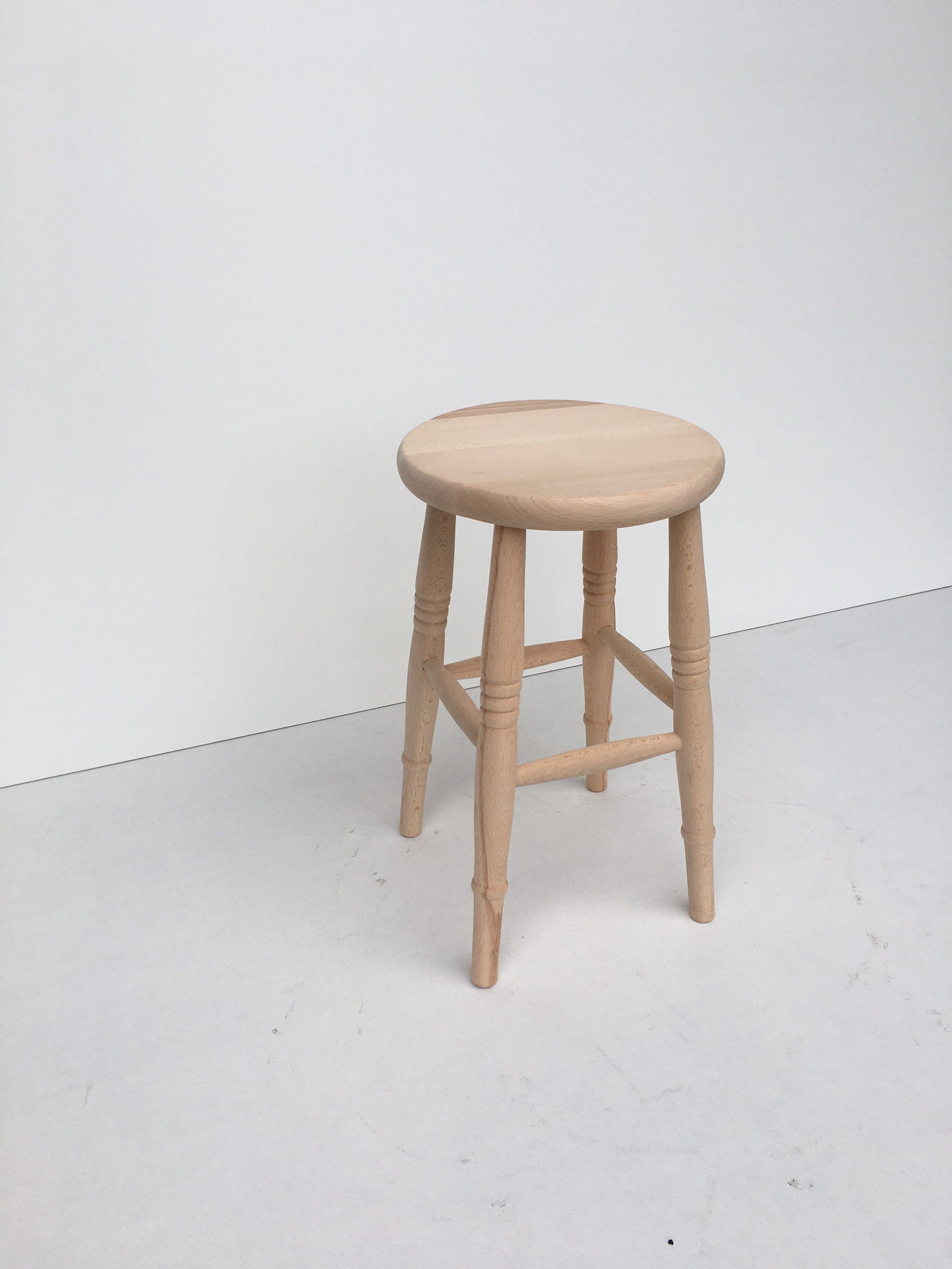 Solid Beech Bar Stools High and Low Available. Unfinished Ready to ...