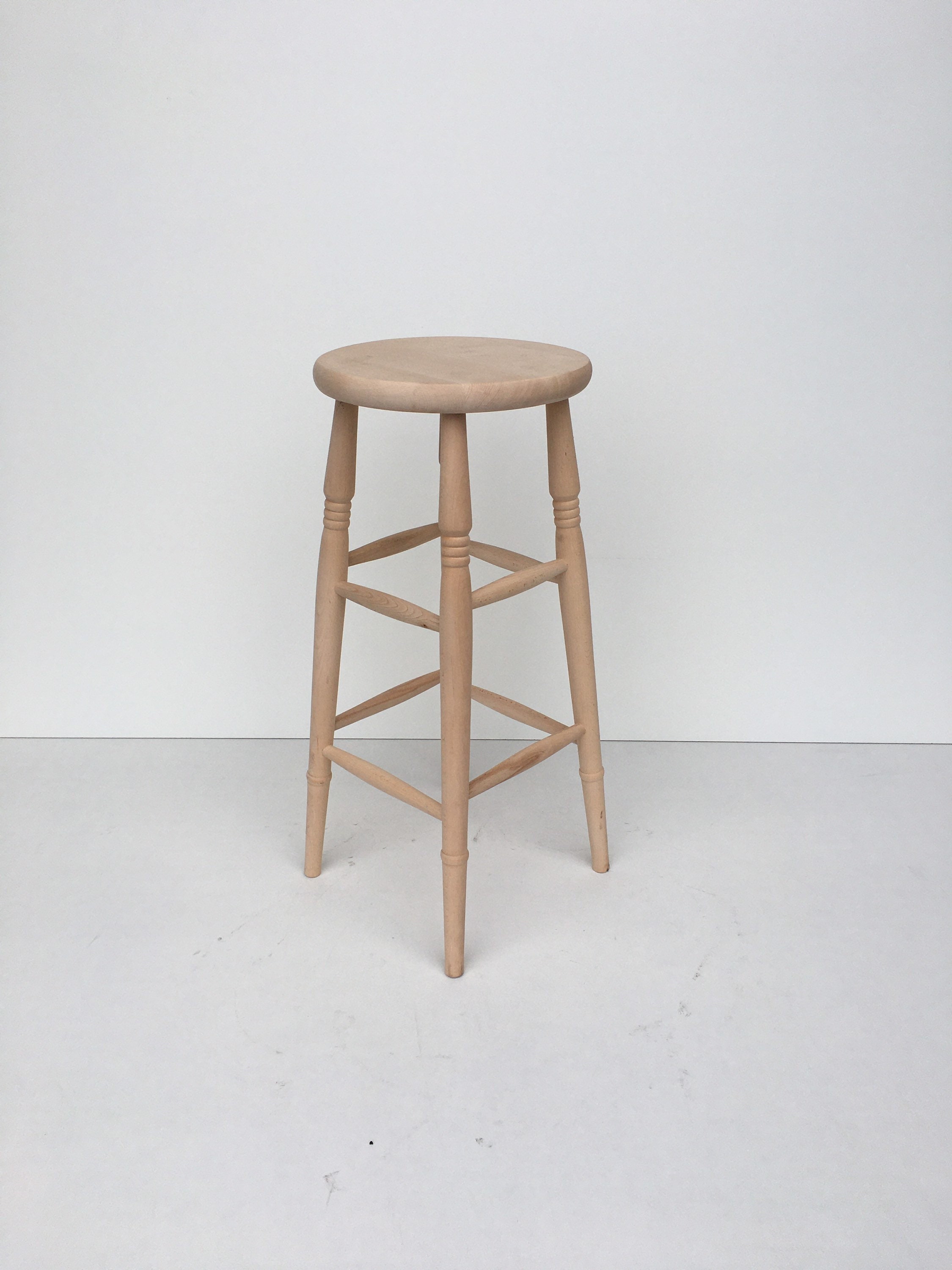 Solid Beech Bar Stools High and Low Available. Unfinished Ready to Finish at Home. - Etsy UK