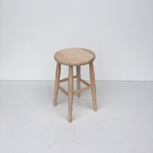 Solid Beech Bar Stools High and Low Available. Unfinished Ready to ...
