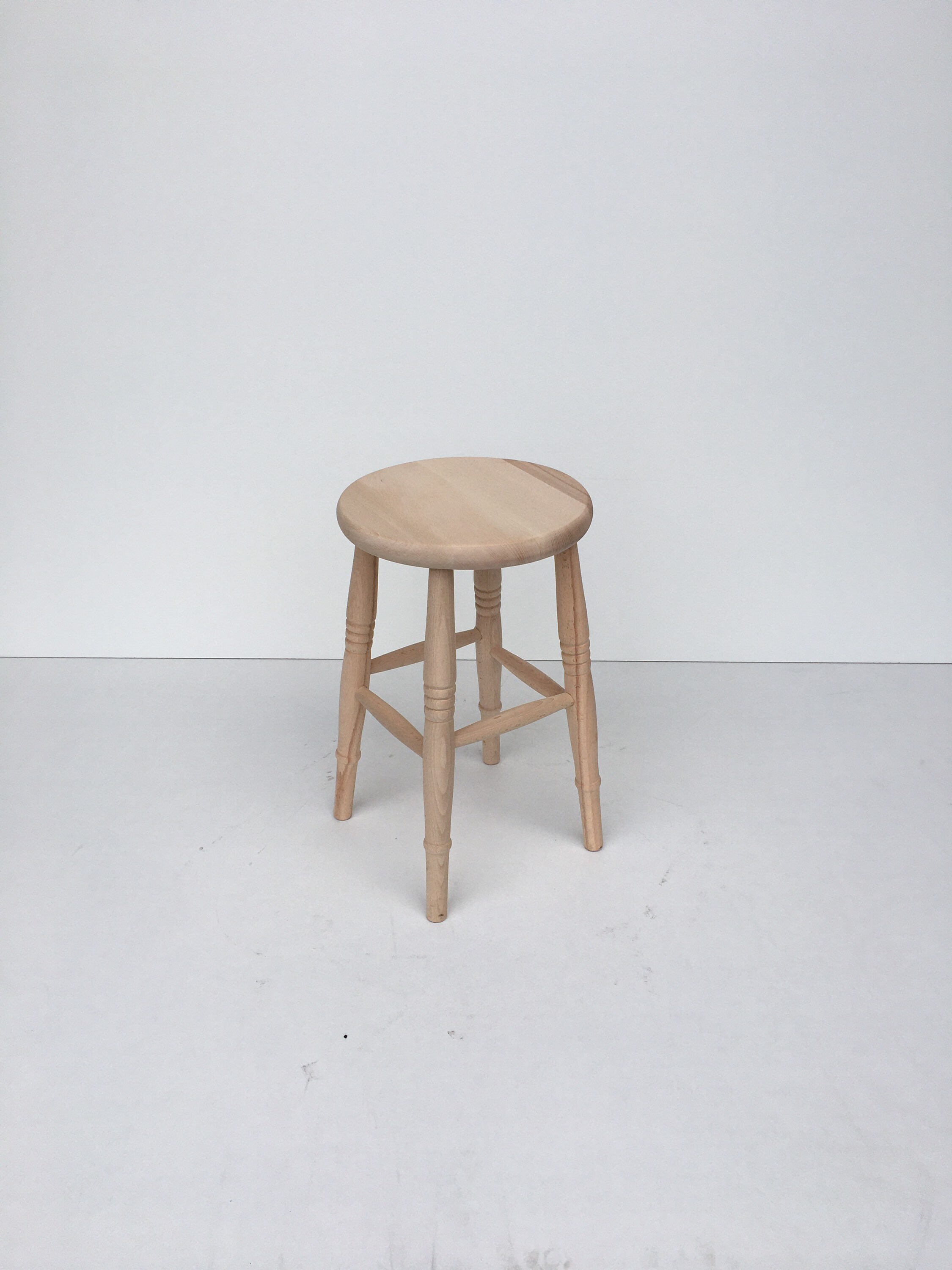 Solid Beech Bar Stools High and Low Available. Unfinished Ready to ...