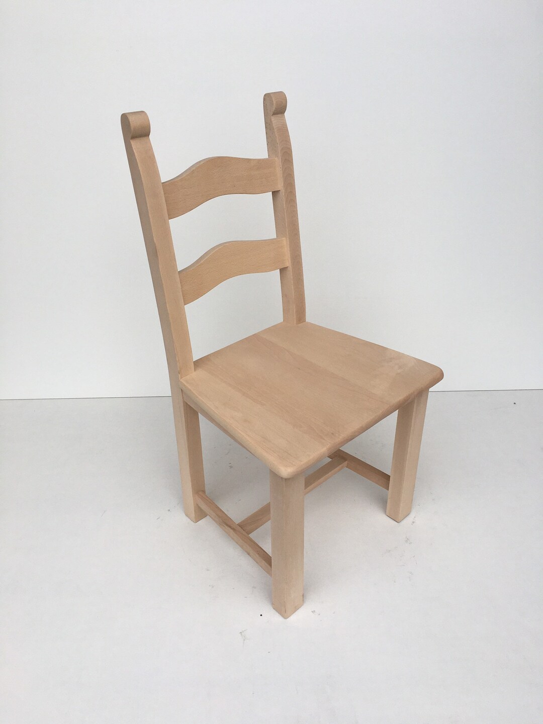 Unfinished Solid Beech Breton Dining Chair, Farmhouse Style - Etsy UK