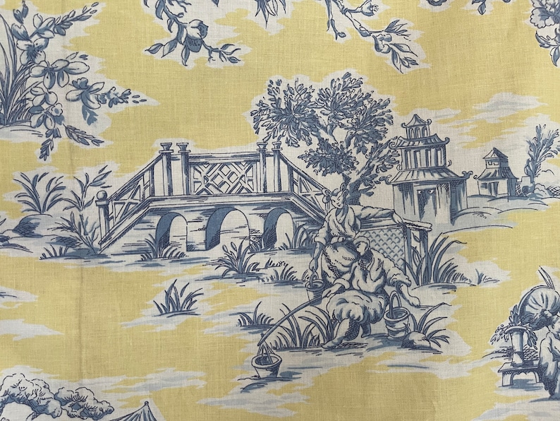 VINTAGE TOILE De JOUY Fabric - Etsy