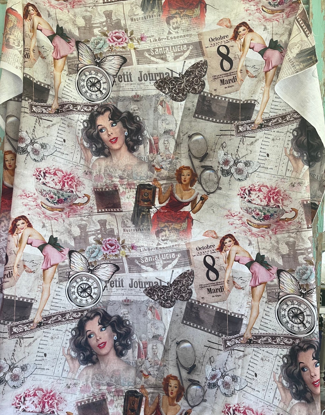 PINUP GIRLS FABRIC - Etsy