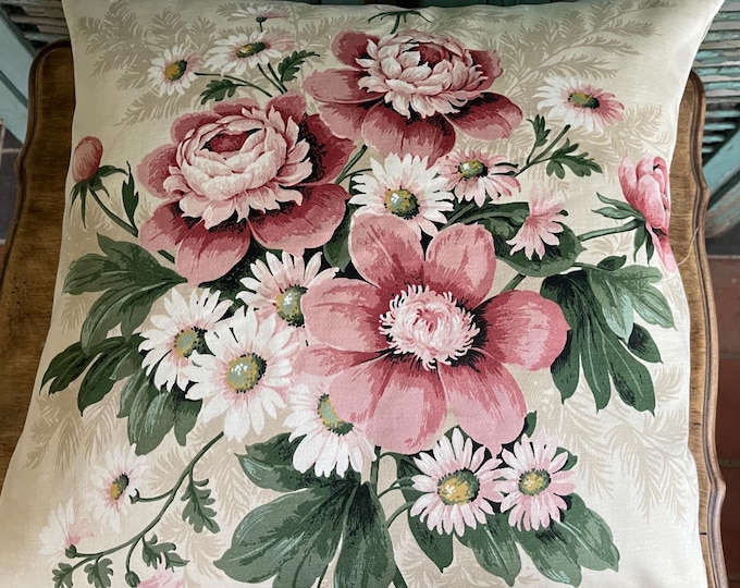 Vintage Custom French Country Style Fabric Drapery Panel, Vtg Heavy ...