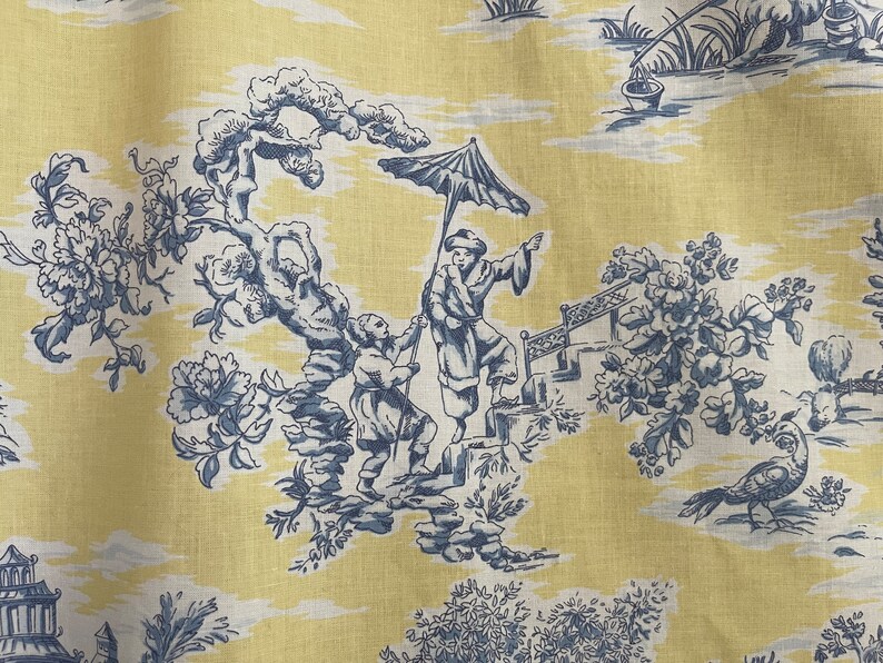 VINTAGE TOILE De JOUY Fabric - Etsy