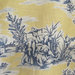 VINTAGE TOILE De JOUY Fabric - Etsy