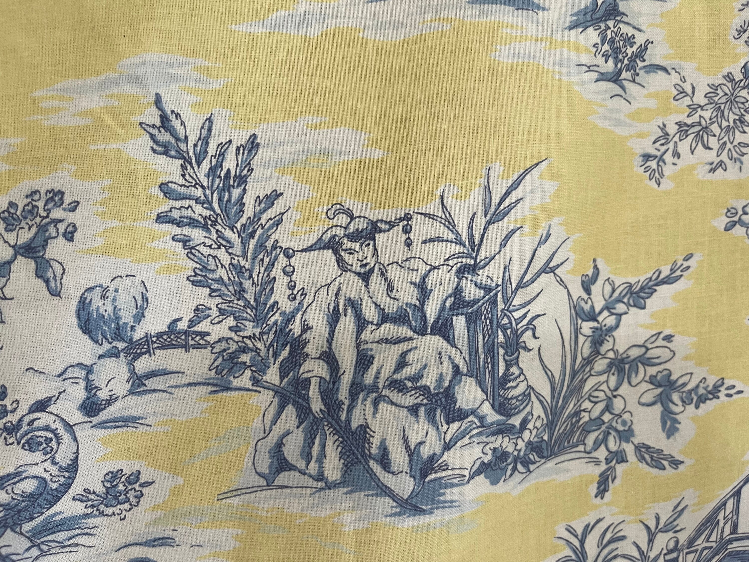 VINTAGE TOILE De JOUY Fabric - Etsy