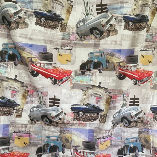 Classic Car Fabric - Etsy