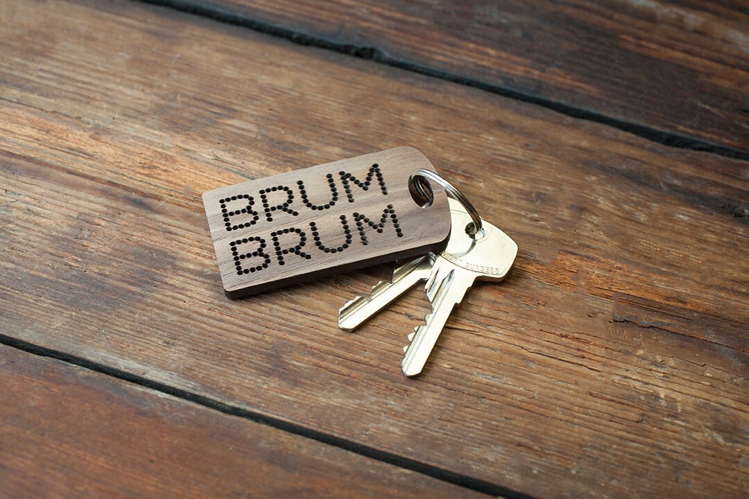 Brum Brum Keyring in Walnut - Etsy