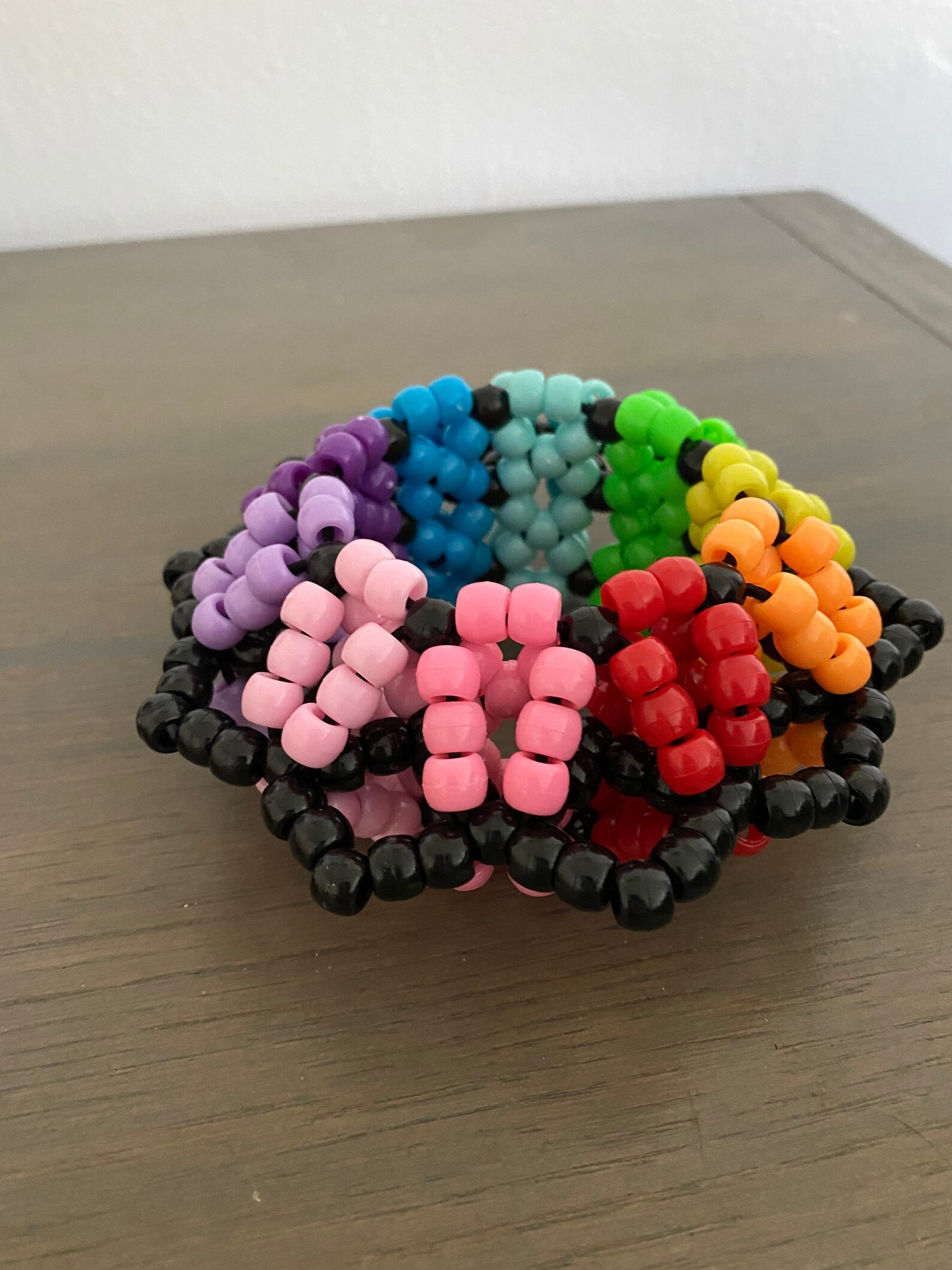Rainbow 3D UFO Kandi Cuff - Etsy UK