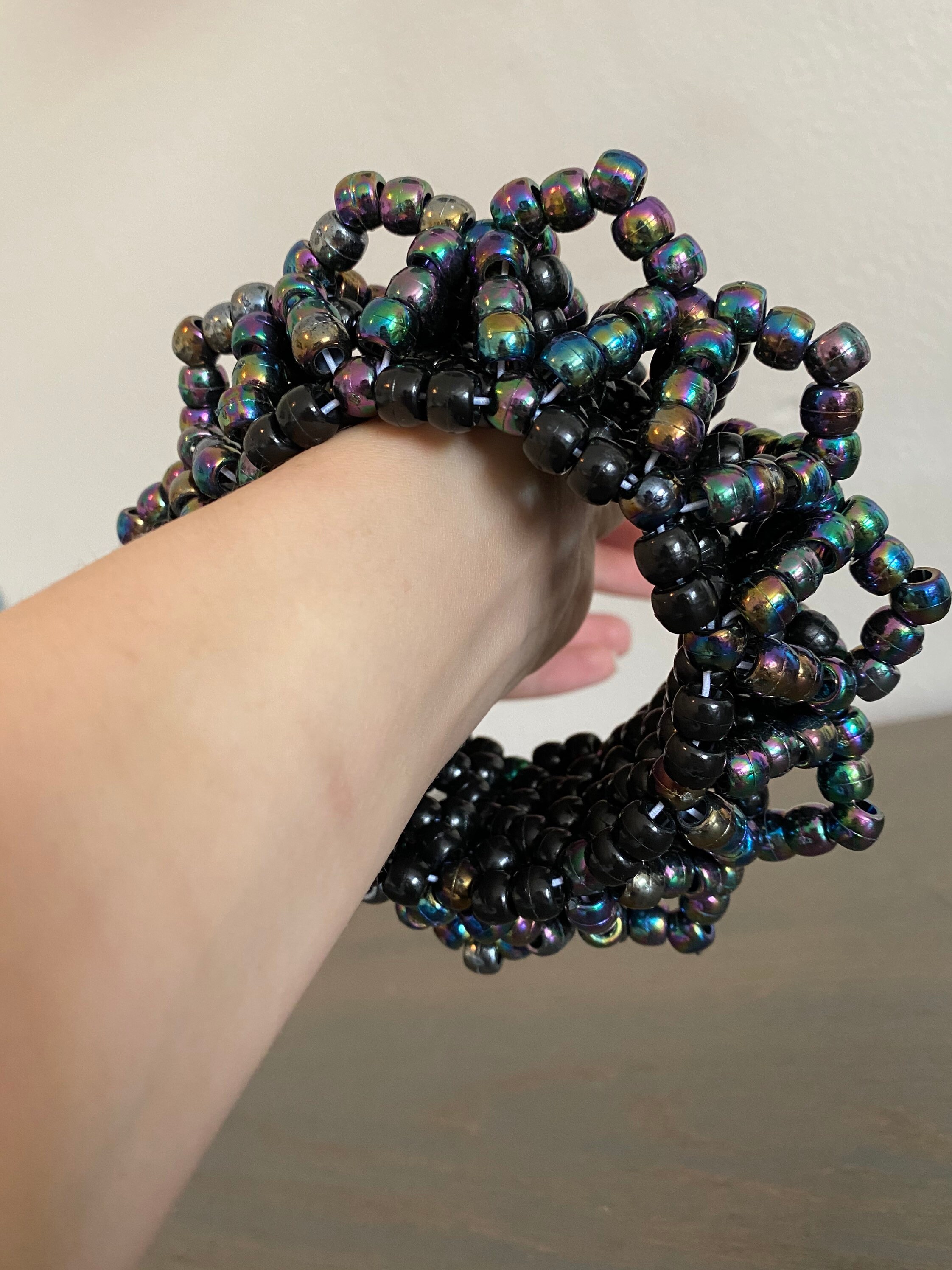 Oil Slick 3D UFO Kandi Cuff - Etsy