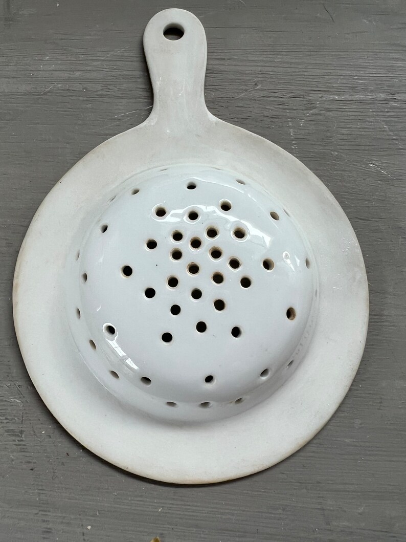 Antique Nippon Hand Painted White Porcelain Tea Strainer & - Etsy