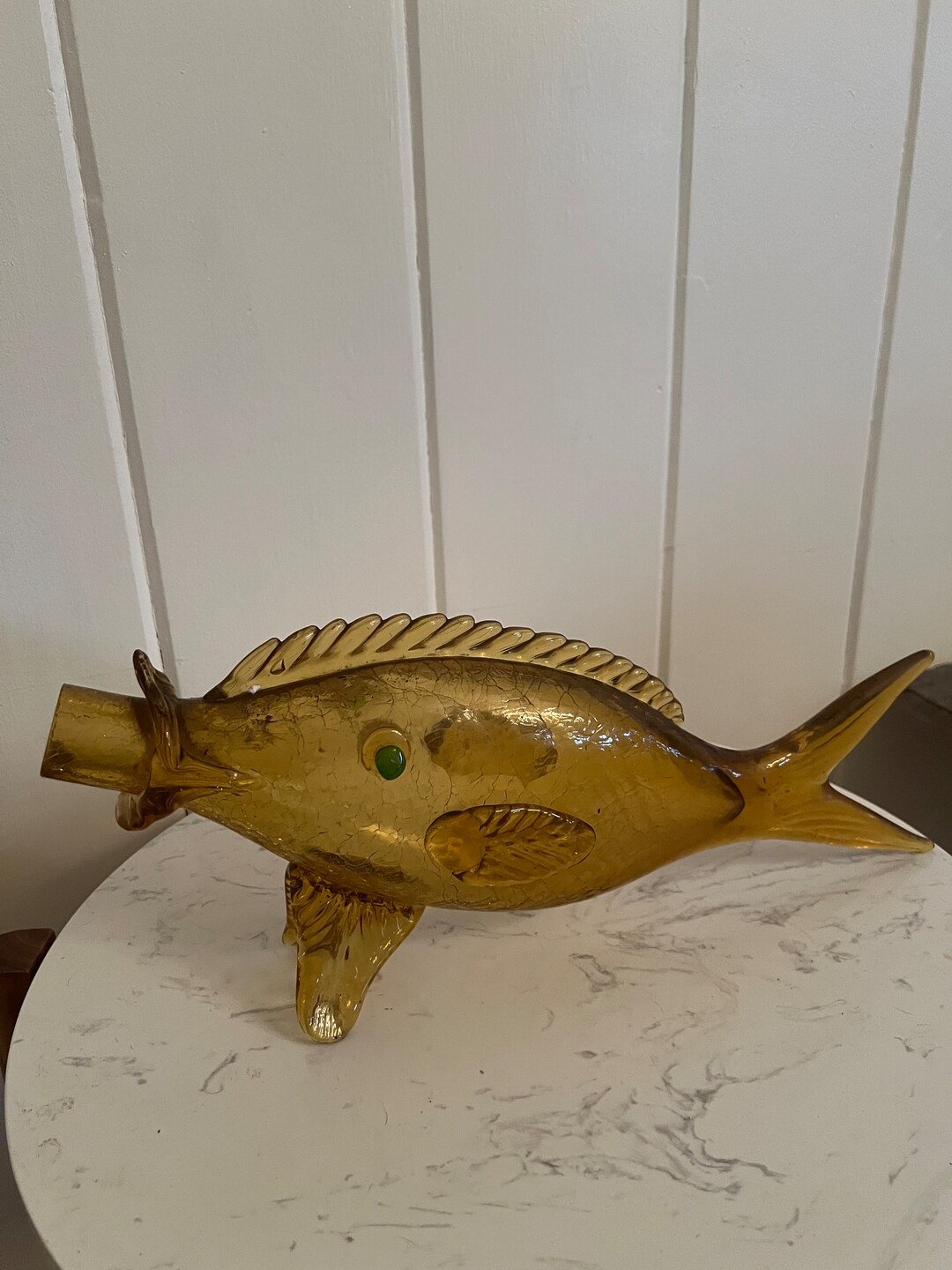 1960s Murano Amber Glass Fish Decanter - Etsy