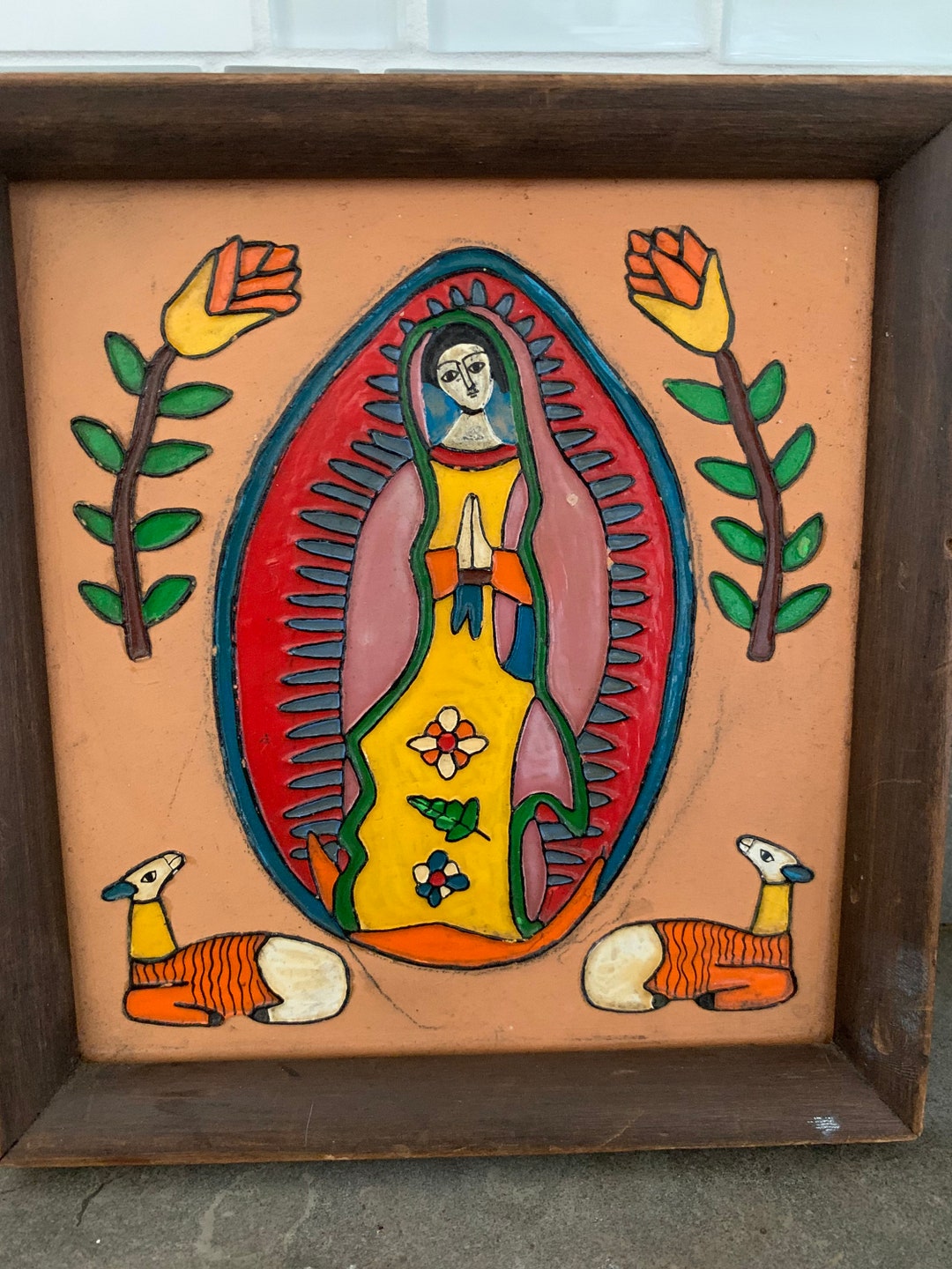 Rare Vintage Spanish Tile. Hand Painted on Old Terracotta . - Etsy