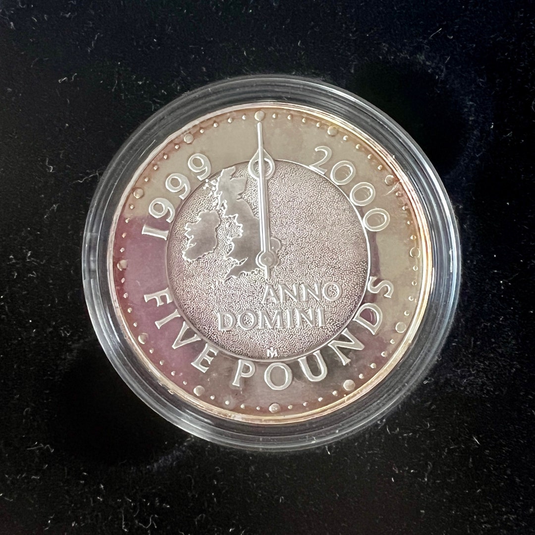 2000 Millenium UK Silver Five Pound Coin With COA - Etsy UK