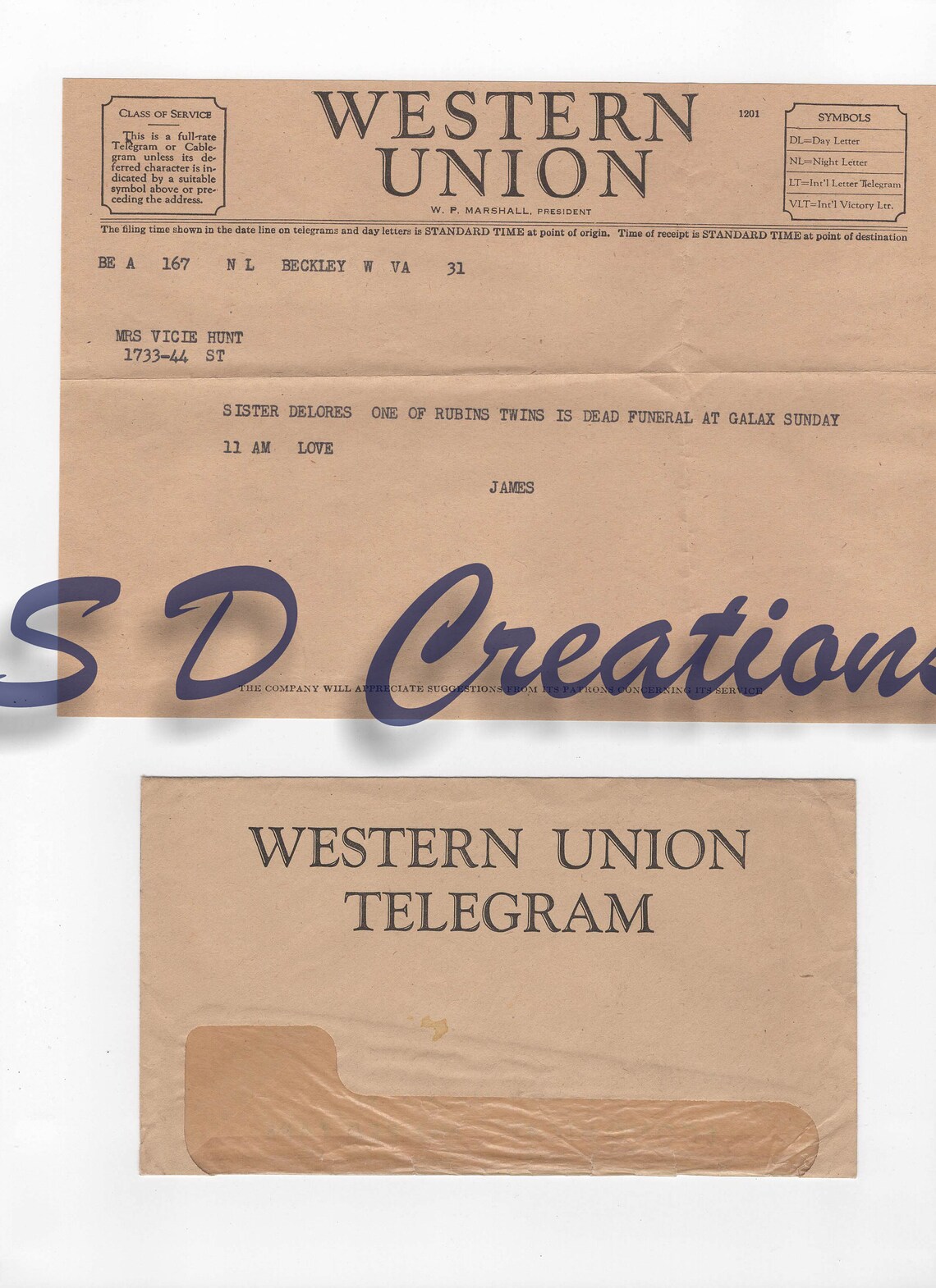 1900's Antique Vintage Western Union Ephemera for Collage, Signatures ...