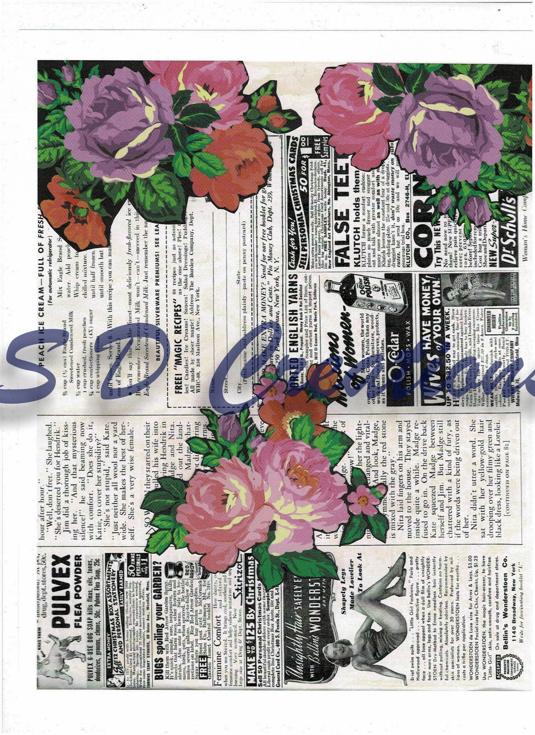 Vintage Advertisement Collage Kit - Etsy