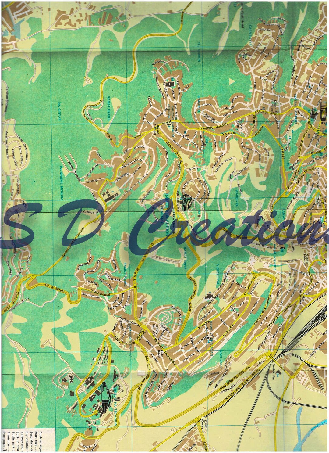 Vintage Maps of Israel Collage Pages Kit 1 - Etsy