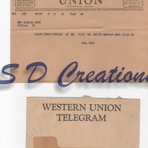 1900's Antique Vintage Western Union Ephemera for Collage, Signatures ...