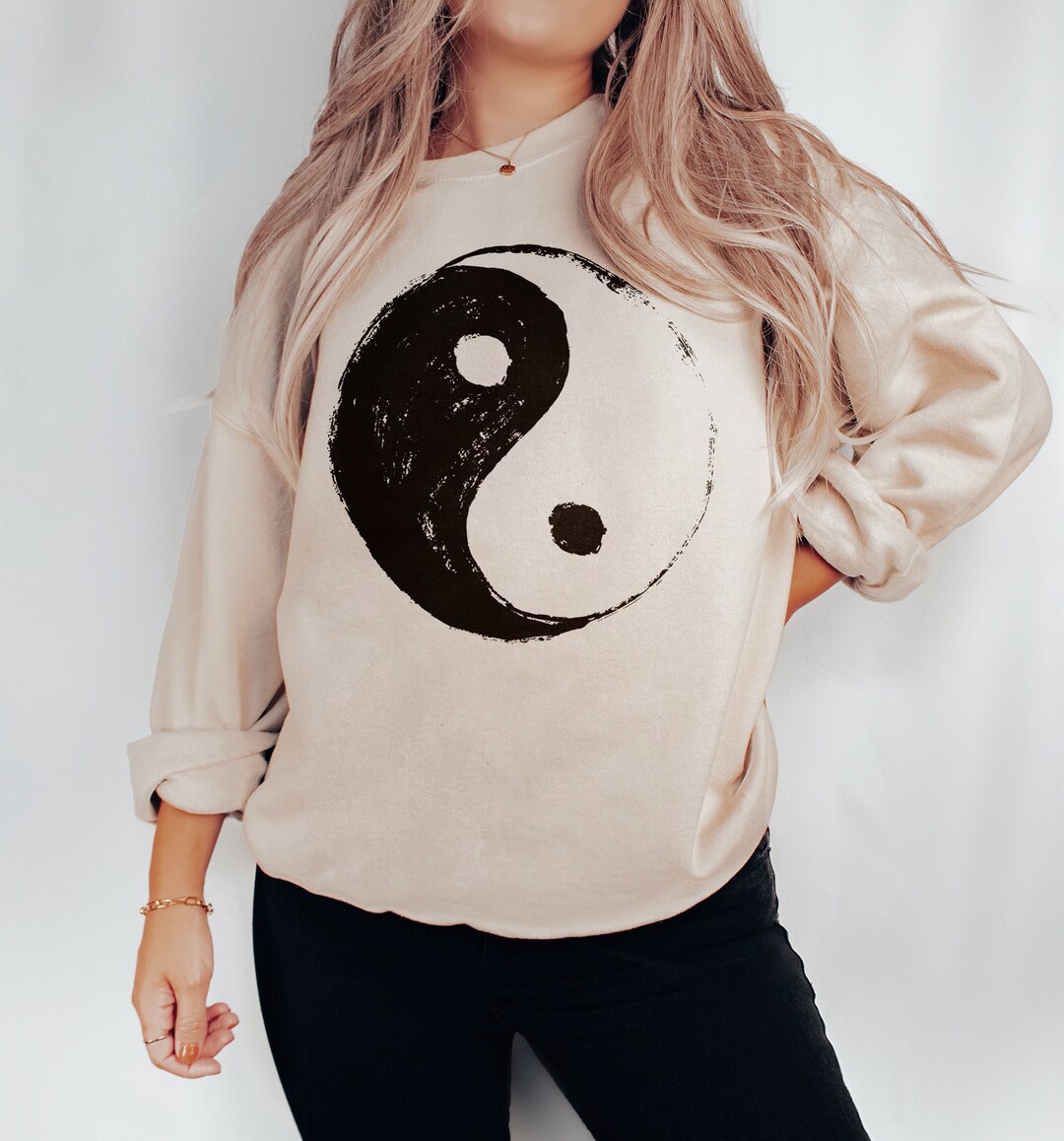 Yin Yang Sweatshirt Mental Health Crewneck Positive Sweatshirt ...
