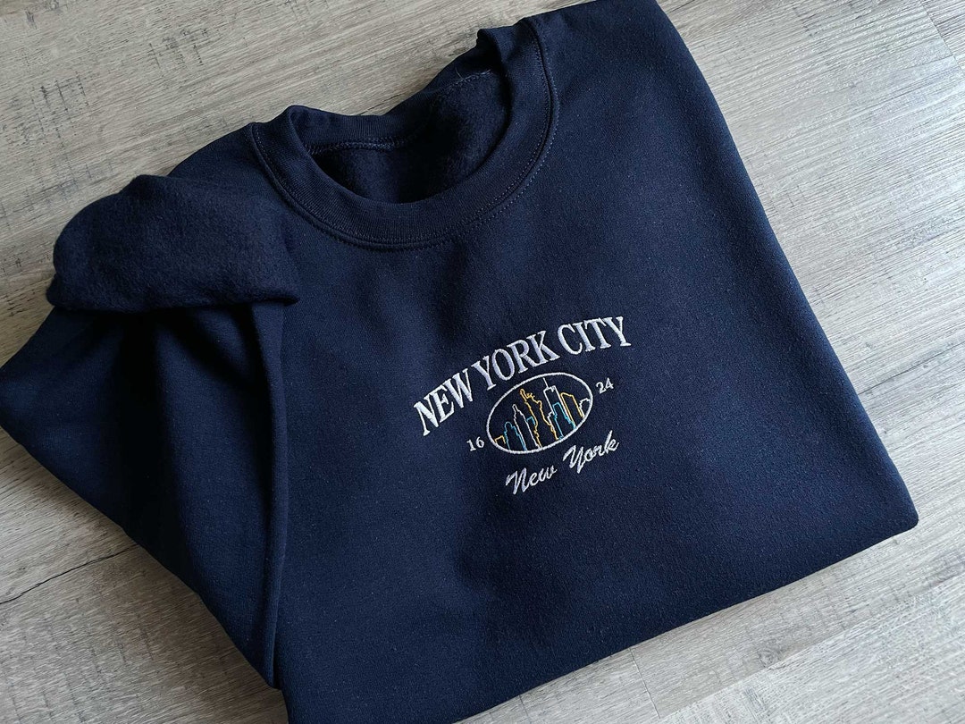 New York City Embroidered Sweatshirt New York Sweatshirt Vintage New ...