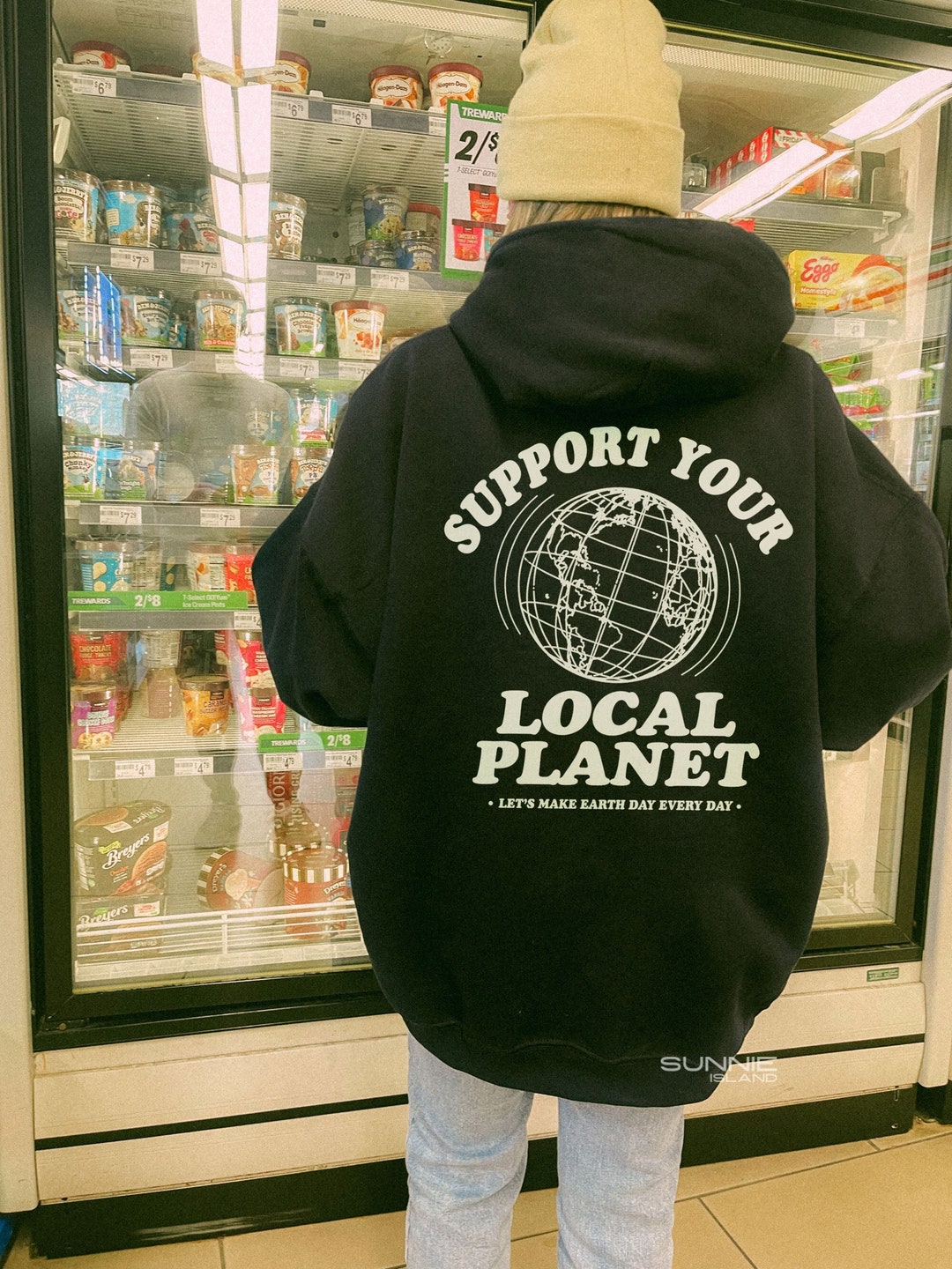 Support Your Local Planet Hoodie Earth Day Hoodie Trendy Hoodie ...