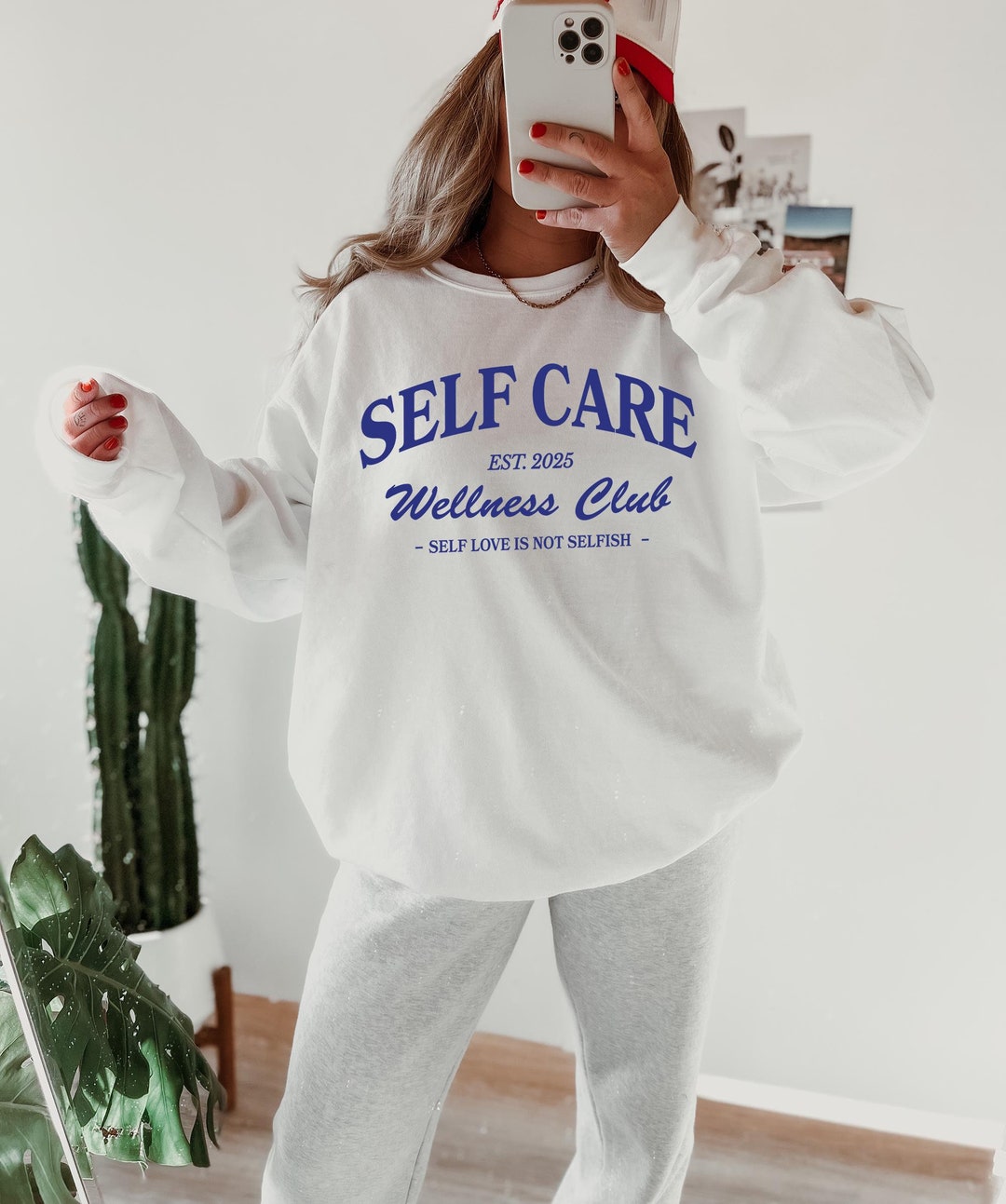 Self Care Wellness Club Sweatshirt Self Care Sweatshirt Mental Health ...