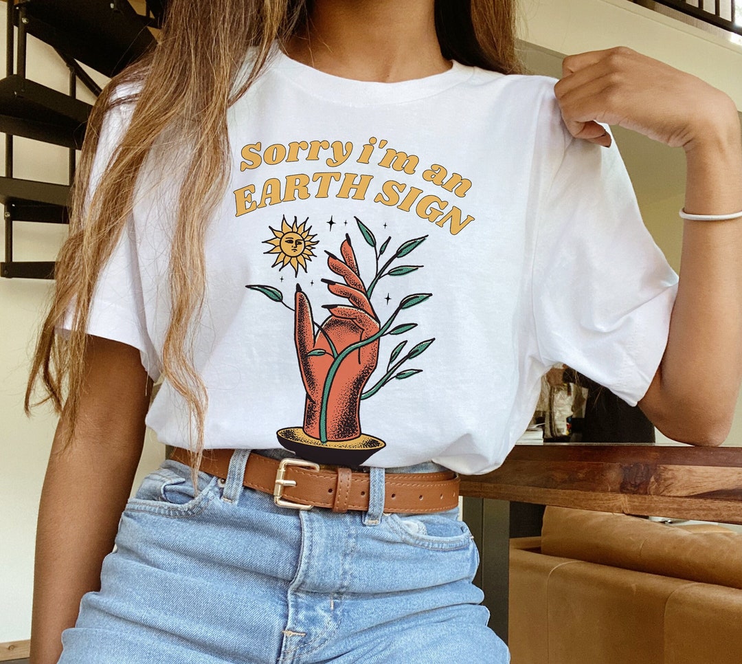 Earth Sign Shirt Zodiac Sign T-shirt Astrology Tee Virgo - Etsy