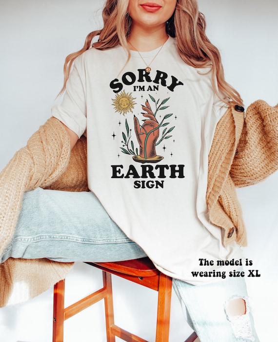Earth Sign Shirt Zodiac Sign T-shirt Astrology Tee Virgo - Etsy