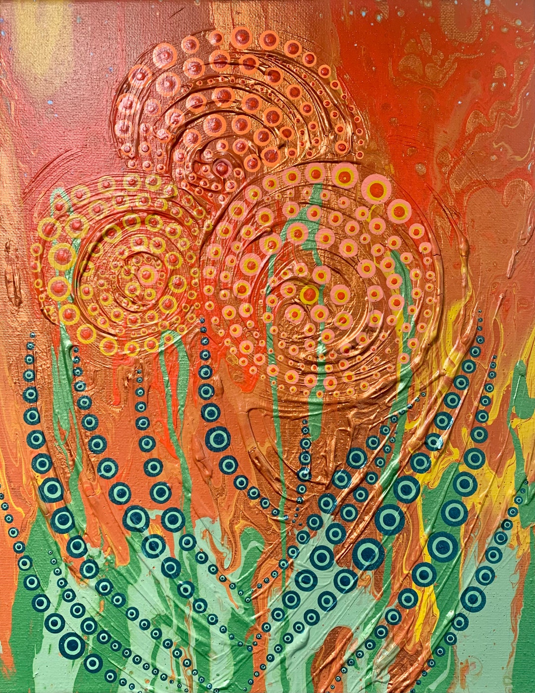 Poppies - Abstract Dot Art by Marti Reckless Simmons - Etsy