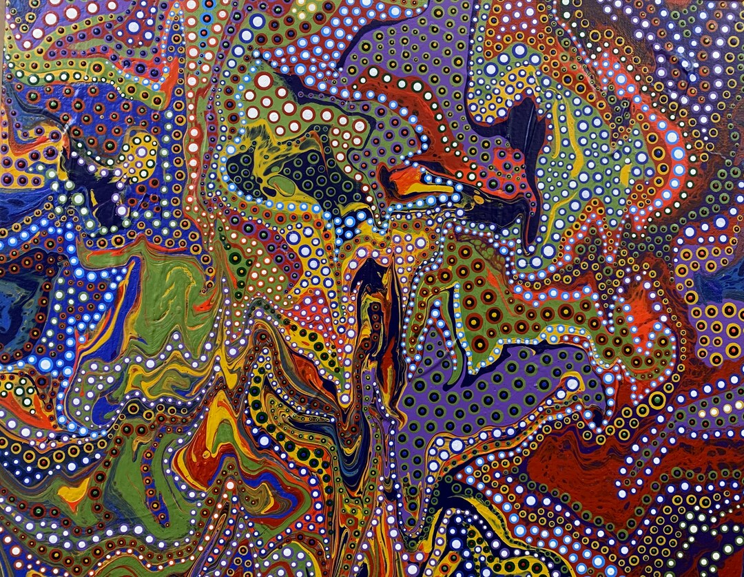Dangerous - Abstract Dot Art by Marti Reckless Simmons - Etsy