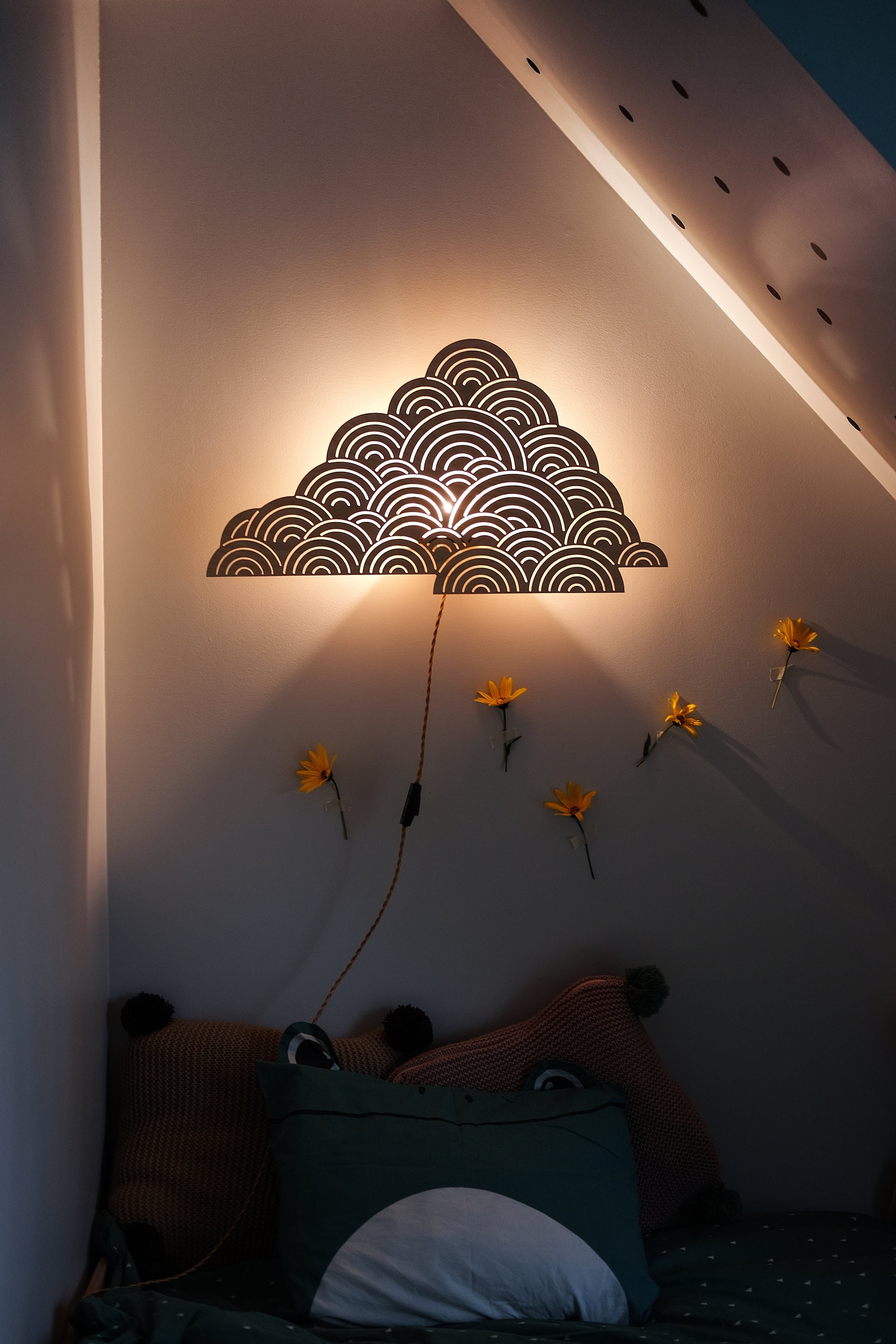 Plywood Cloud Wall Lamp - Etsy