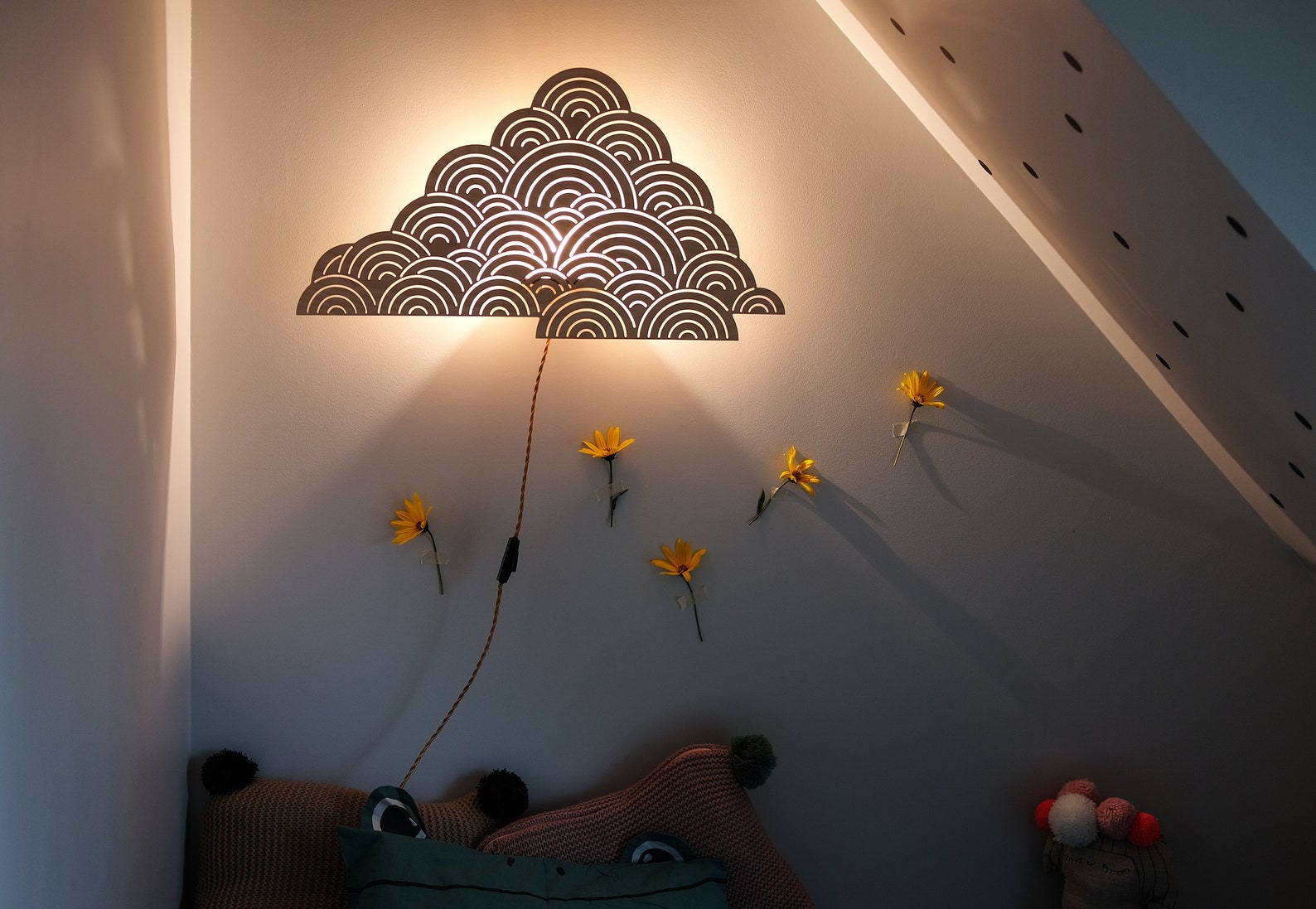 Plywood Cloud Wall Lamp - Etsy