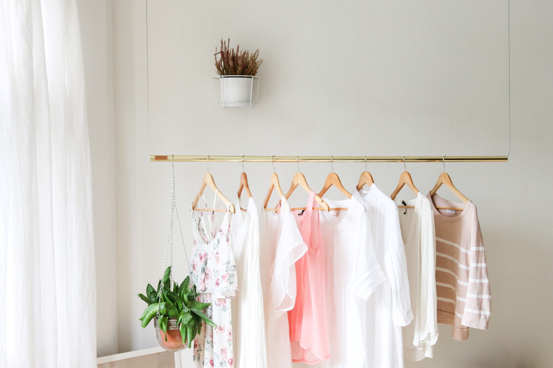 Ceiling-mounted Clothing Rack: Industrial Chic Metal Garment Rail - Etsy
