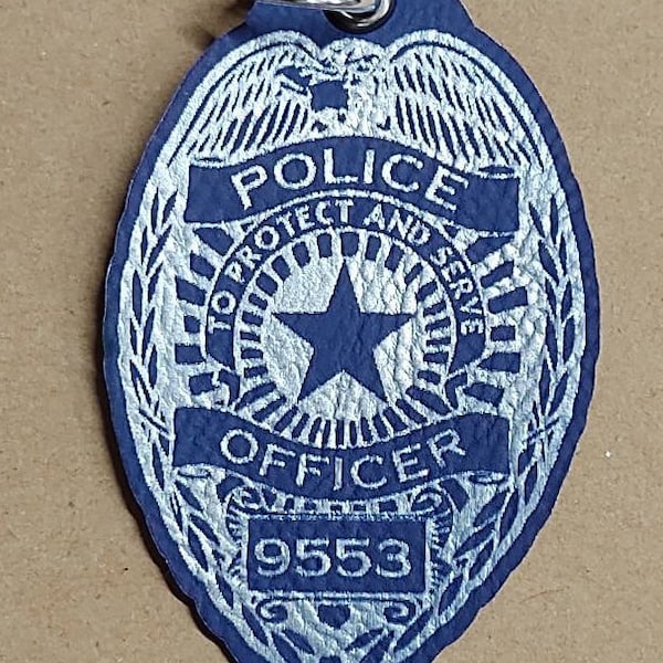 Police Badge Key Chain - Etsy