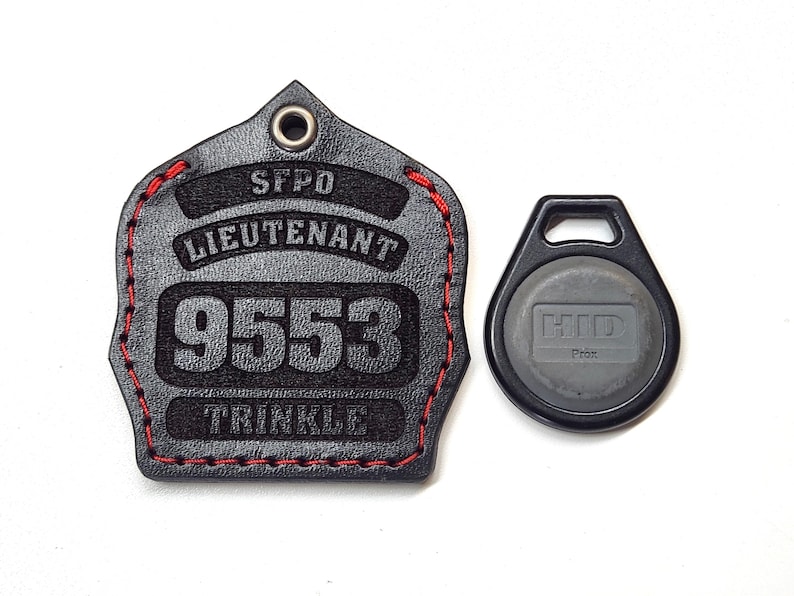 Personalized Leather Firefighter Helmet Shield Keychain: Airtag/proxkey ...