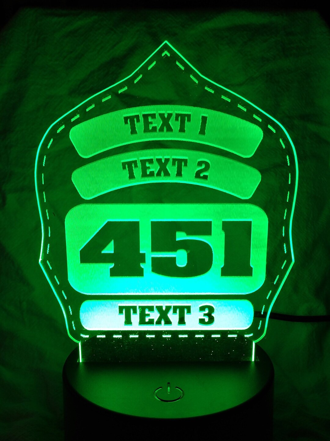 Personalized Helmet Shield Night Light - Etsy