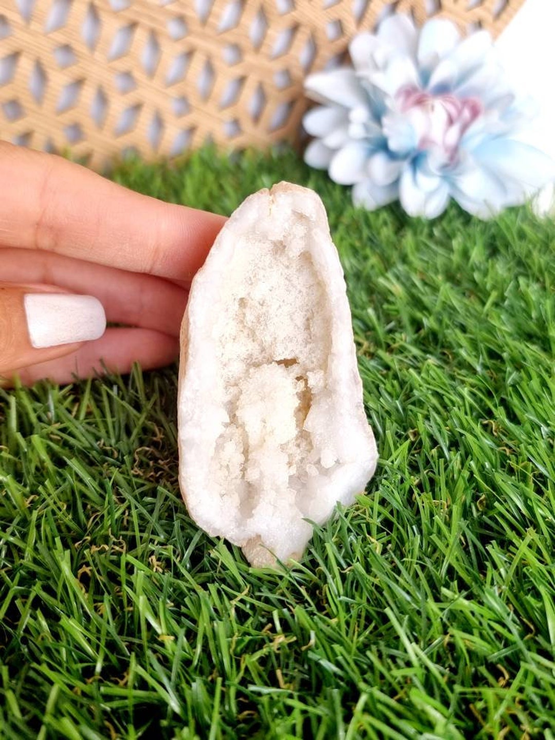 Rock Crystal Geode Quartz Geode Natural Stone Lithotherapy - Etsy