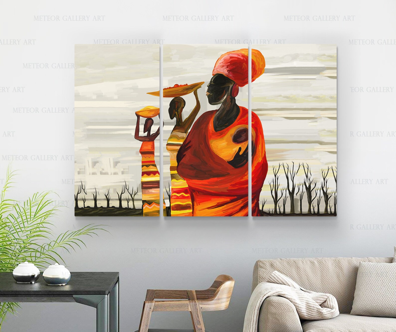 African Wall Art Tribe Wall Decor Ethnic Women Wall Artwork - Etsy