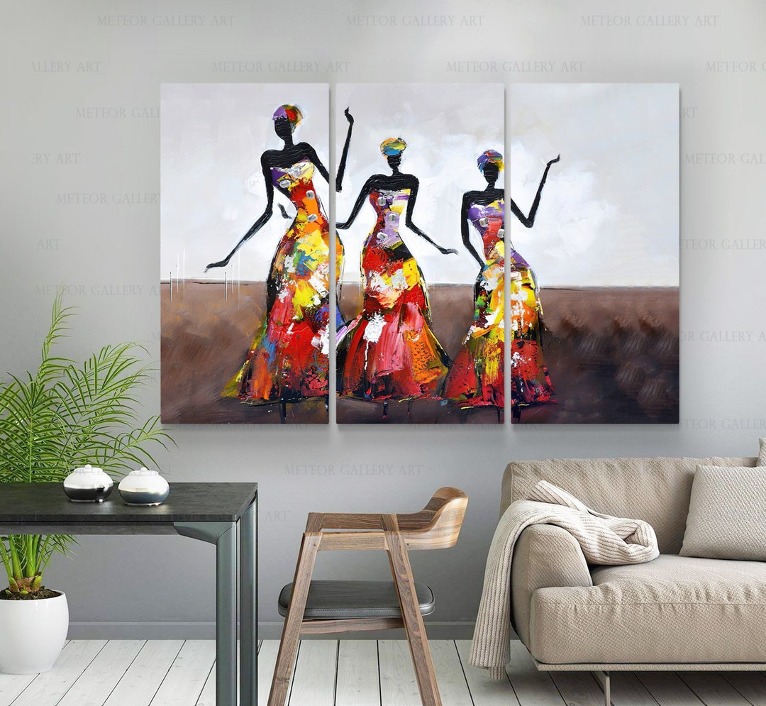 African Wall Art, African Tribe Wall Decor, Ethnic Dancing African ...